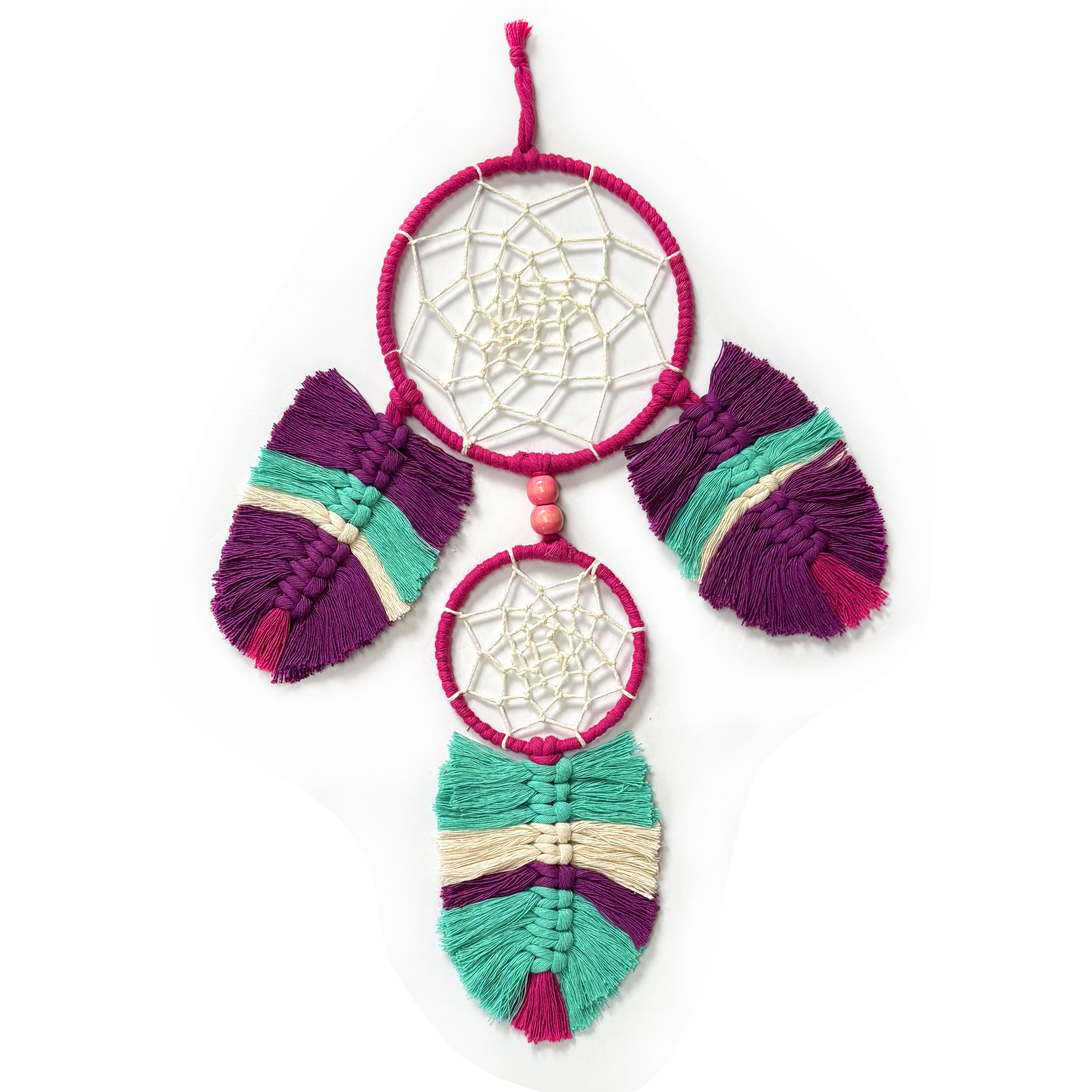 Macrame Double Dream Net With Macrame Feathers - Class Detail ...